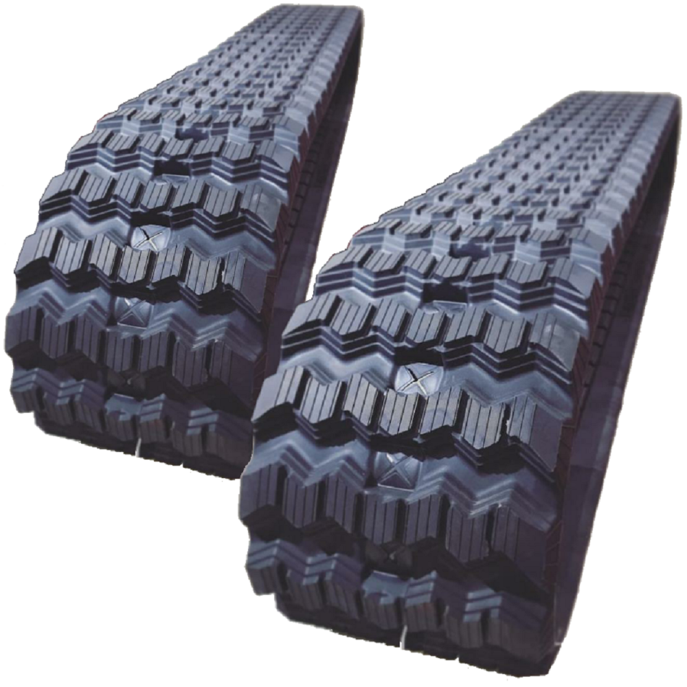 2 Rubber Tracks Fits CAT 289D3 Zig Zag Tread Pattern 450X86X56 18" Wid ...